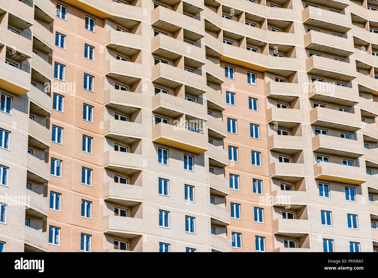 Exterior of the new apartment building under construction Stock Photo ...