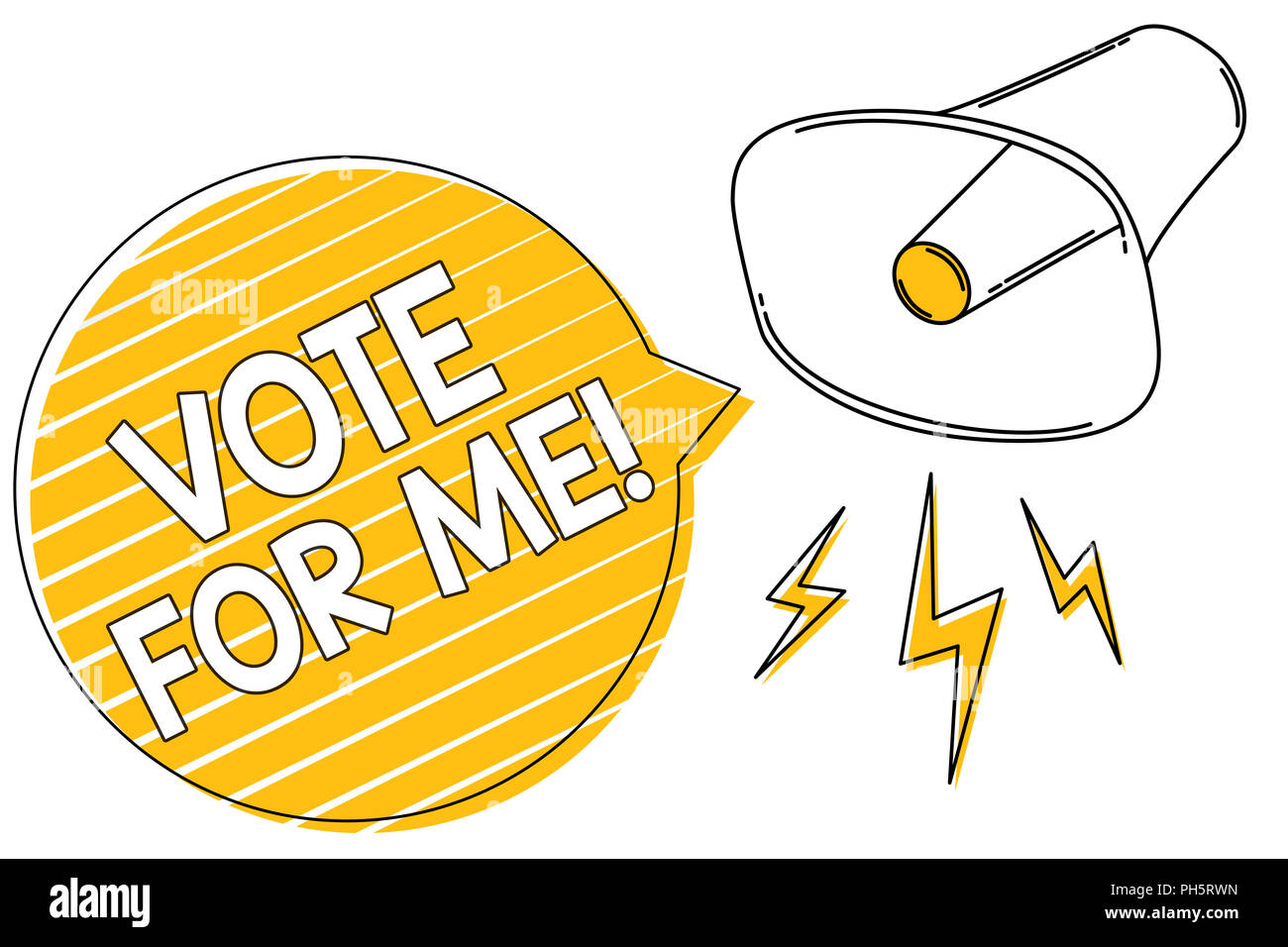 Handwriting text writing Vote For Me. Concept meaning Campaining for a ...