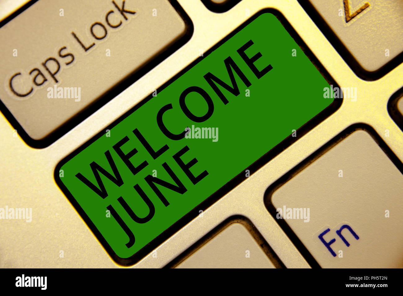 Handwriting text writing Welcome June. Concept meaning Calendar Sixth ...