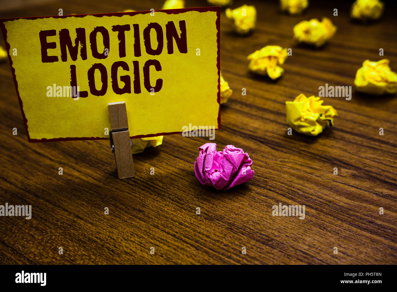 Writing note showing Emotion Logic. Business photo showcasing Heart or ...