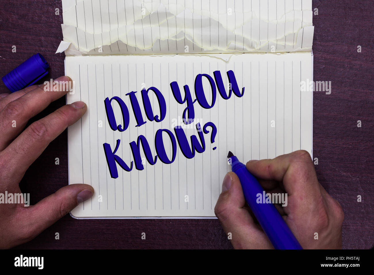 Writing note showing Did You Know question. Business photo showcasing ...