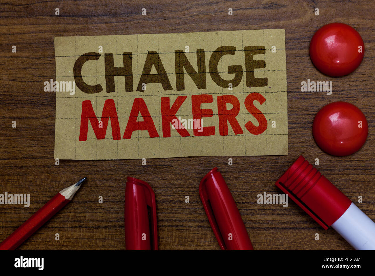 Handwriting text writing Change Makers. Concept meaning Young Turk ...