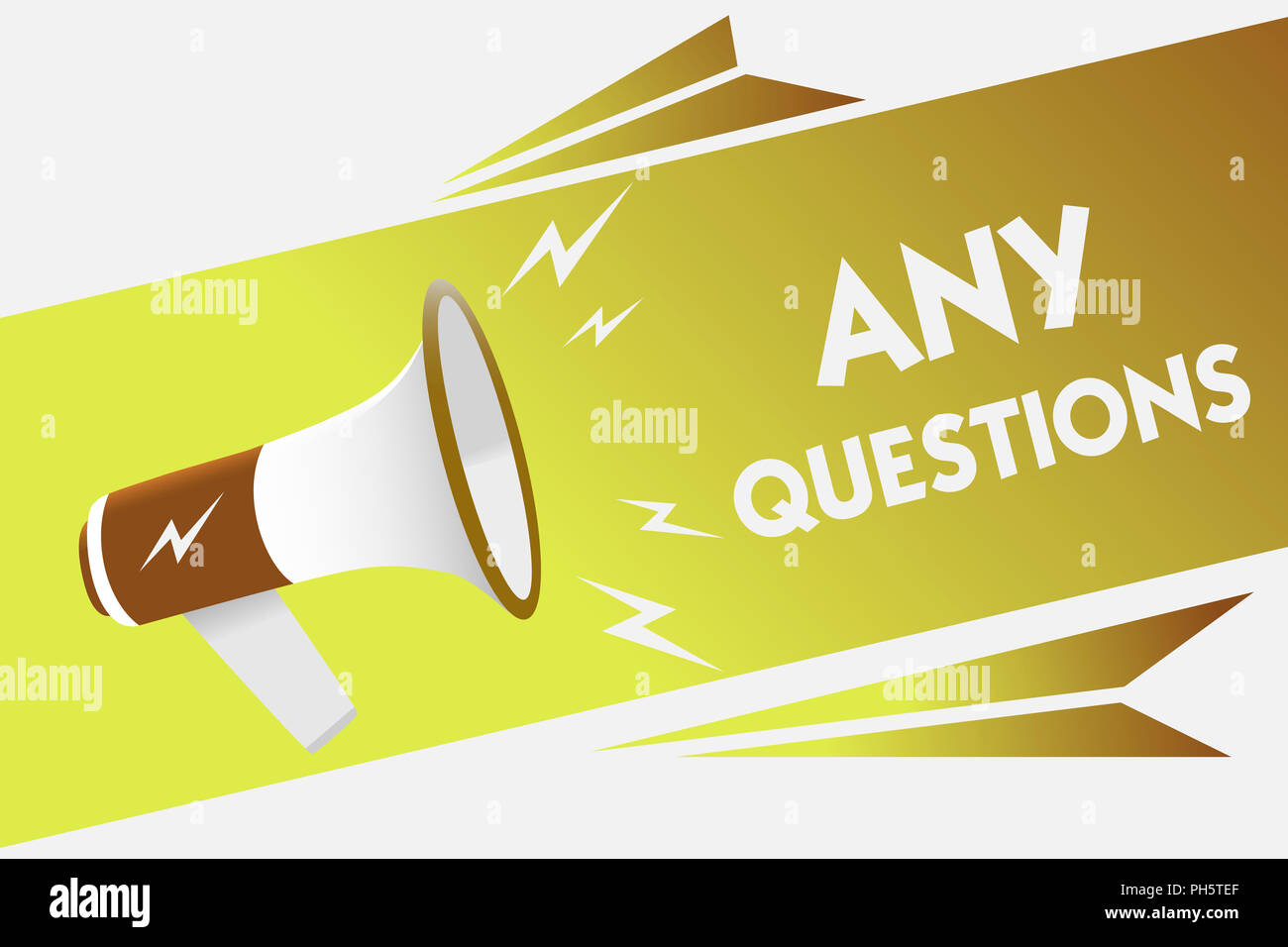 Handwriting text writing Any Questions. Concept meaning Clueless Blank ...