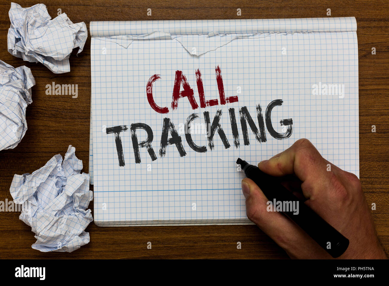 Handwriting text Call Tracking. Concept meaning Organic search engine ...