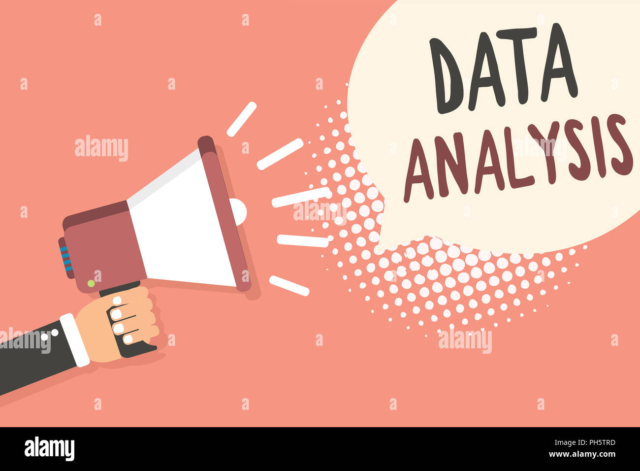 Conceptual hand writing showing Data Analysis. Business photo showcasing Translate numbers to ...