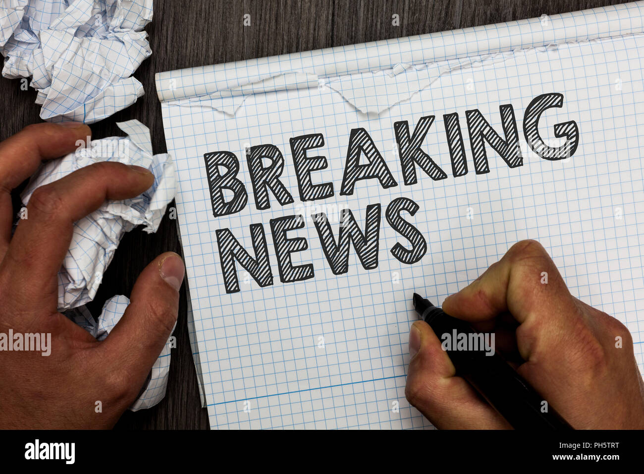 Word writing text Breaking News. Business concept for Special Report ...