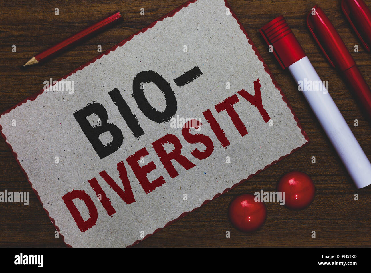 Conceptual hand writing showing Bio Diversity. Business photo ...