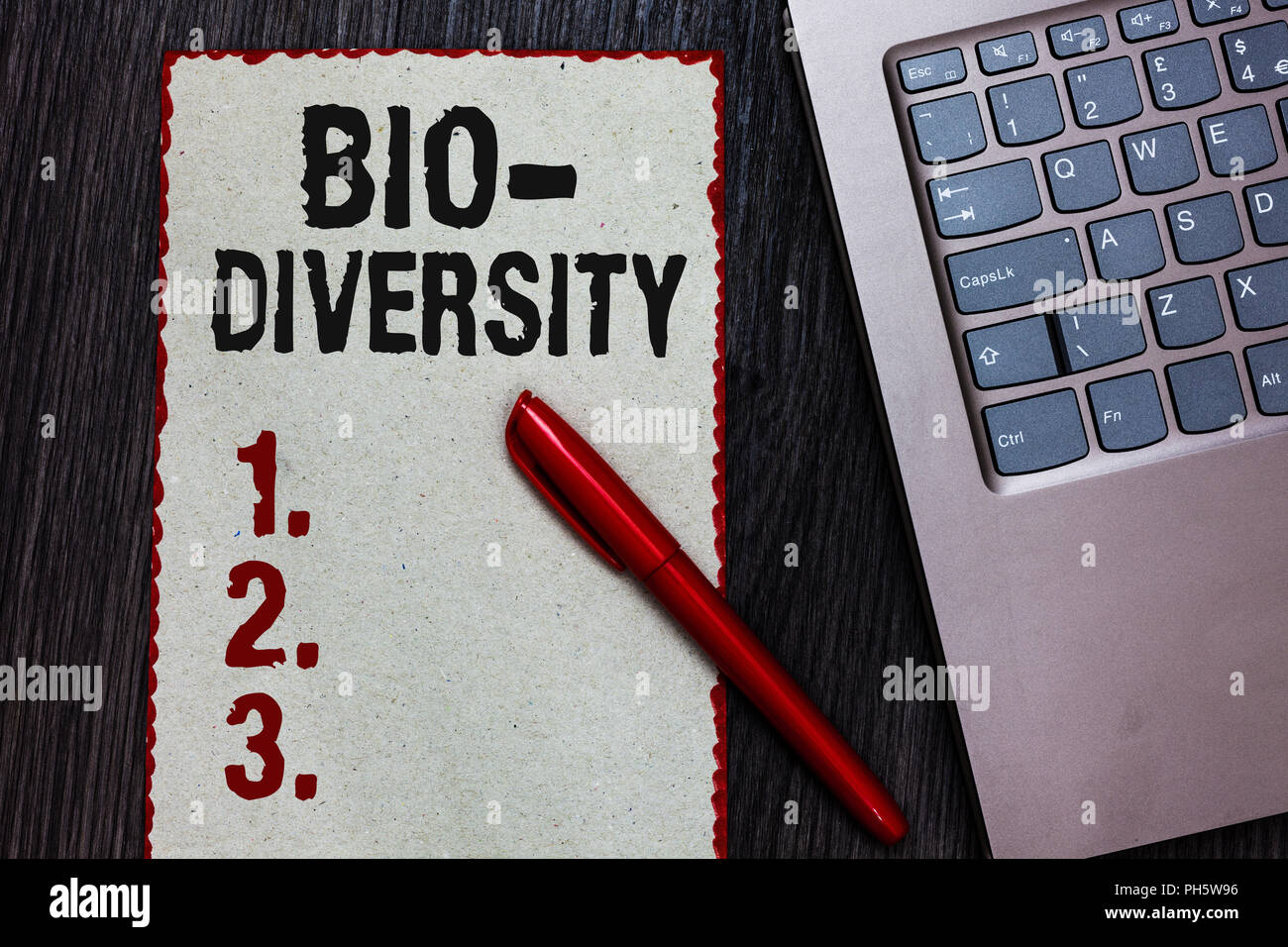 Handwriting text writing Bio Diversity. Concept meaning Variety of Life ...