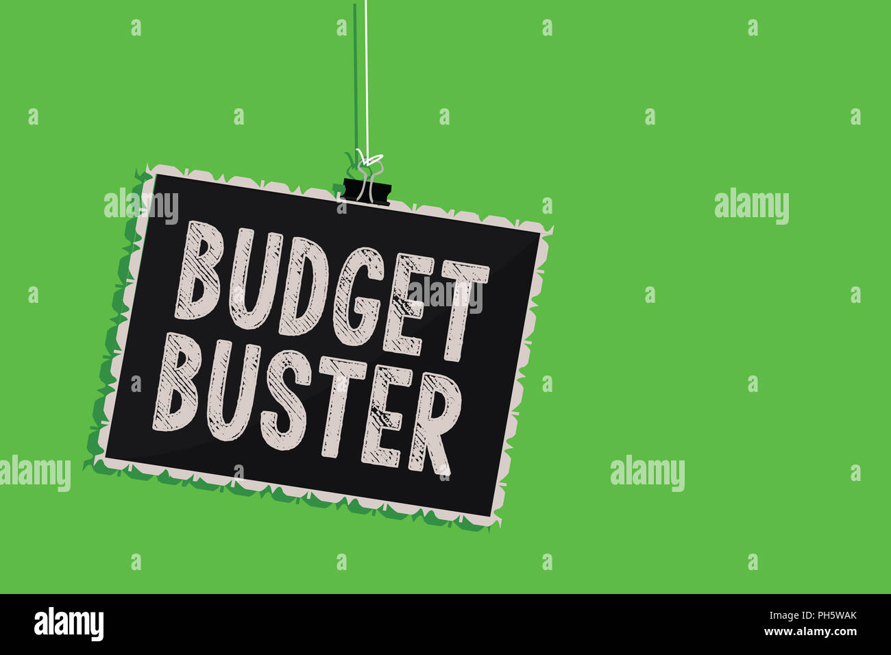 Text sign showing Budget Buster. Conceptual photo Carefree Spending ...