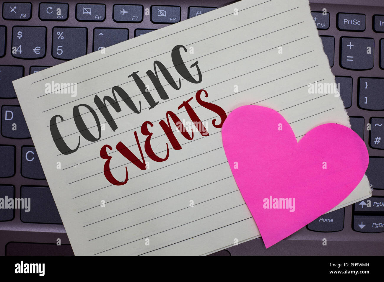 Conceptual hand writing showing Coming Events. Business photo ...