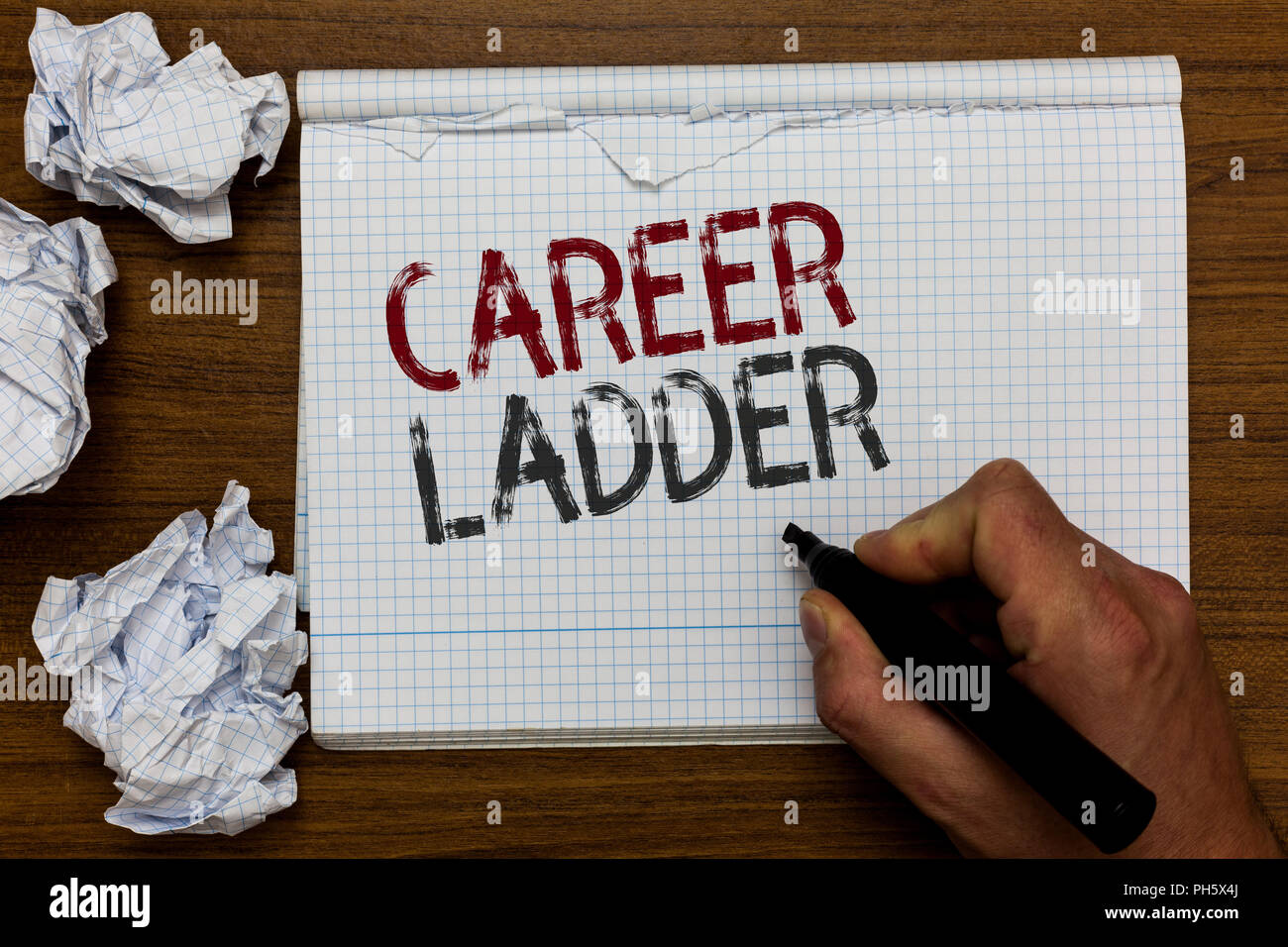 Handwriting text Career Ladder. Concept meaning Job Promotion ...