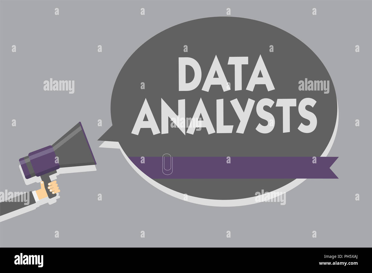 Text sign showing Data Analysts. Conceptual photo Programmer Design and Create Report Identifies ...