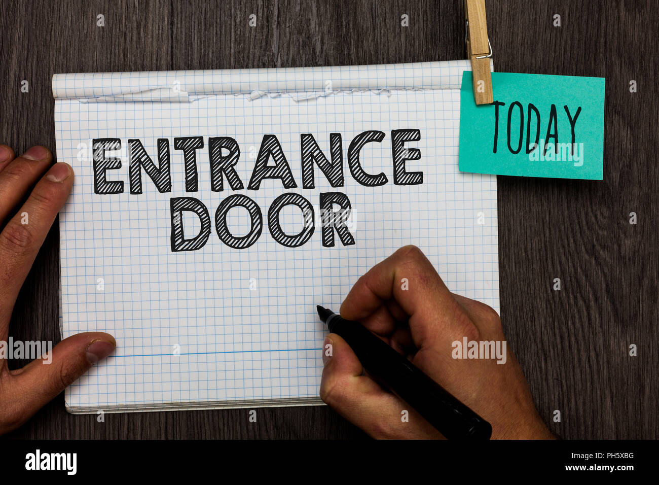 Handwriting text writing Entrance Door. Concept meaning Way in Doorway ...