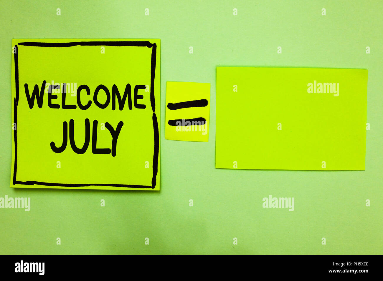 Word writing text Welcome July. Business concept for Calendar Seventh ...