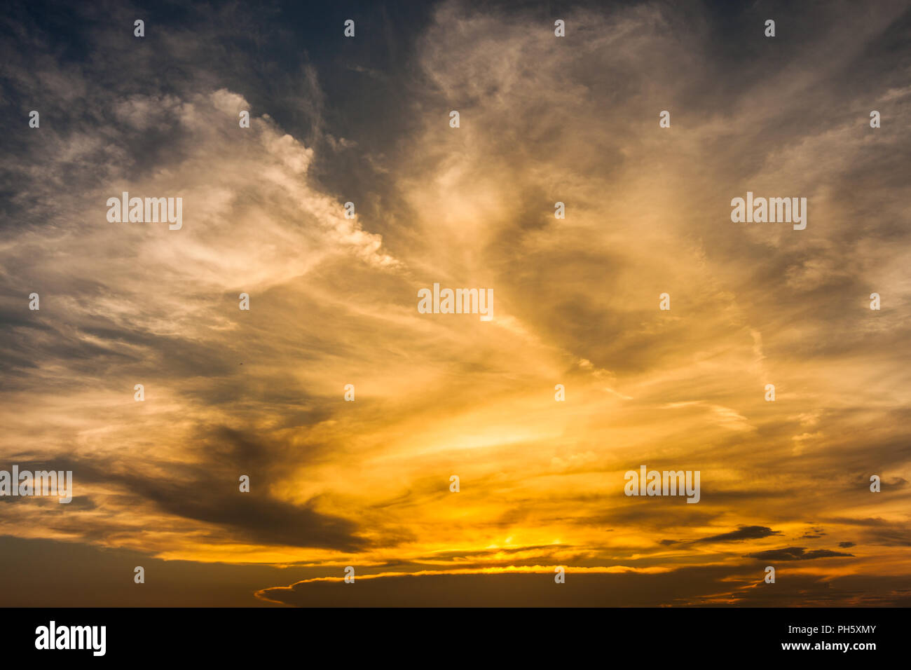 twilight colorful sky with sunlight shine behind background Stock Photo ...