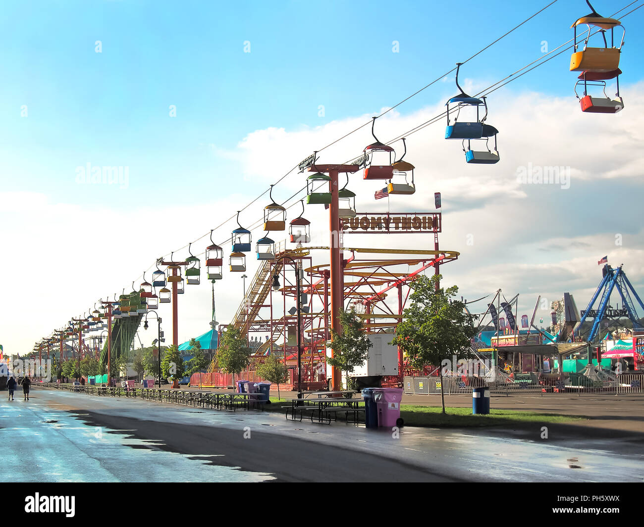 Geddes, New York, USA. August 23, 2018. Landscape of the west end and ...