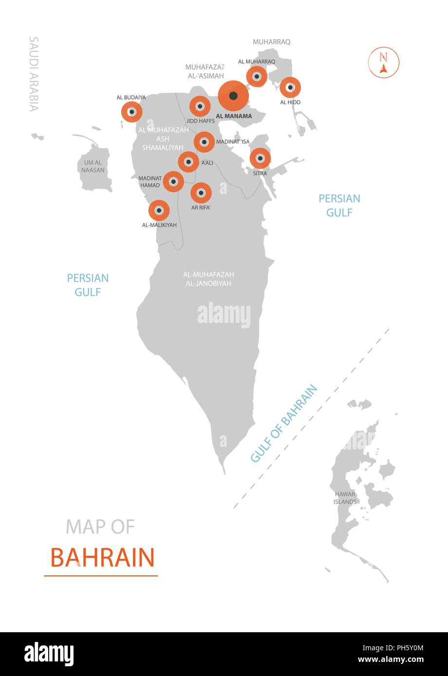 Bahrain map hi-res stock photography and images - Alamy