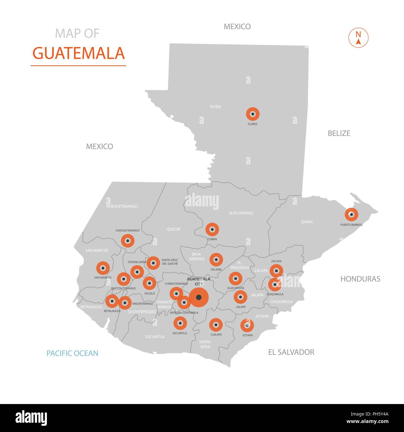 Guatemala map hi-res stock photography and images - Alamy