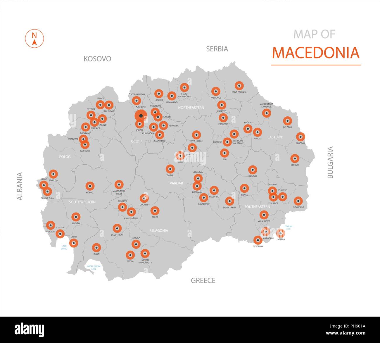 Macedonia map hi-res stock photography and images - Alamy