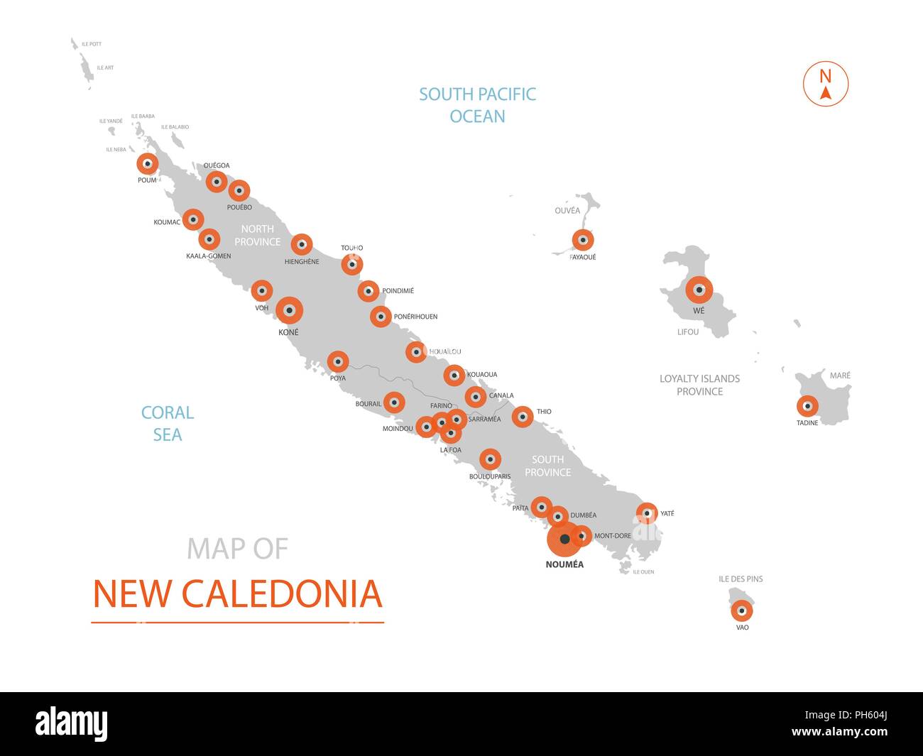 Caledonia map hi-res stock photography and images - Alamy