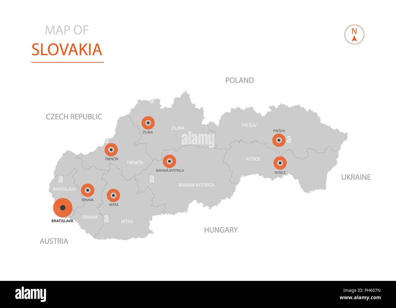 Town Map Slovakia