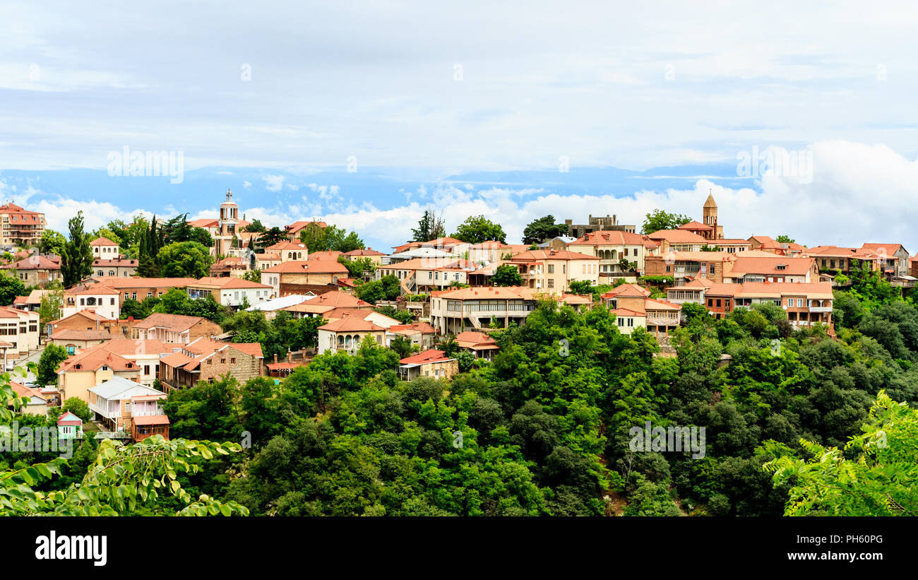 View of small town Sighnaghi (Signagi) in Georgia Stock Photo - Alamy