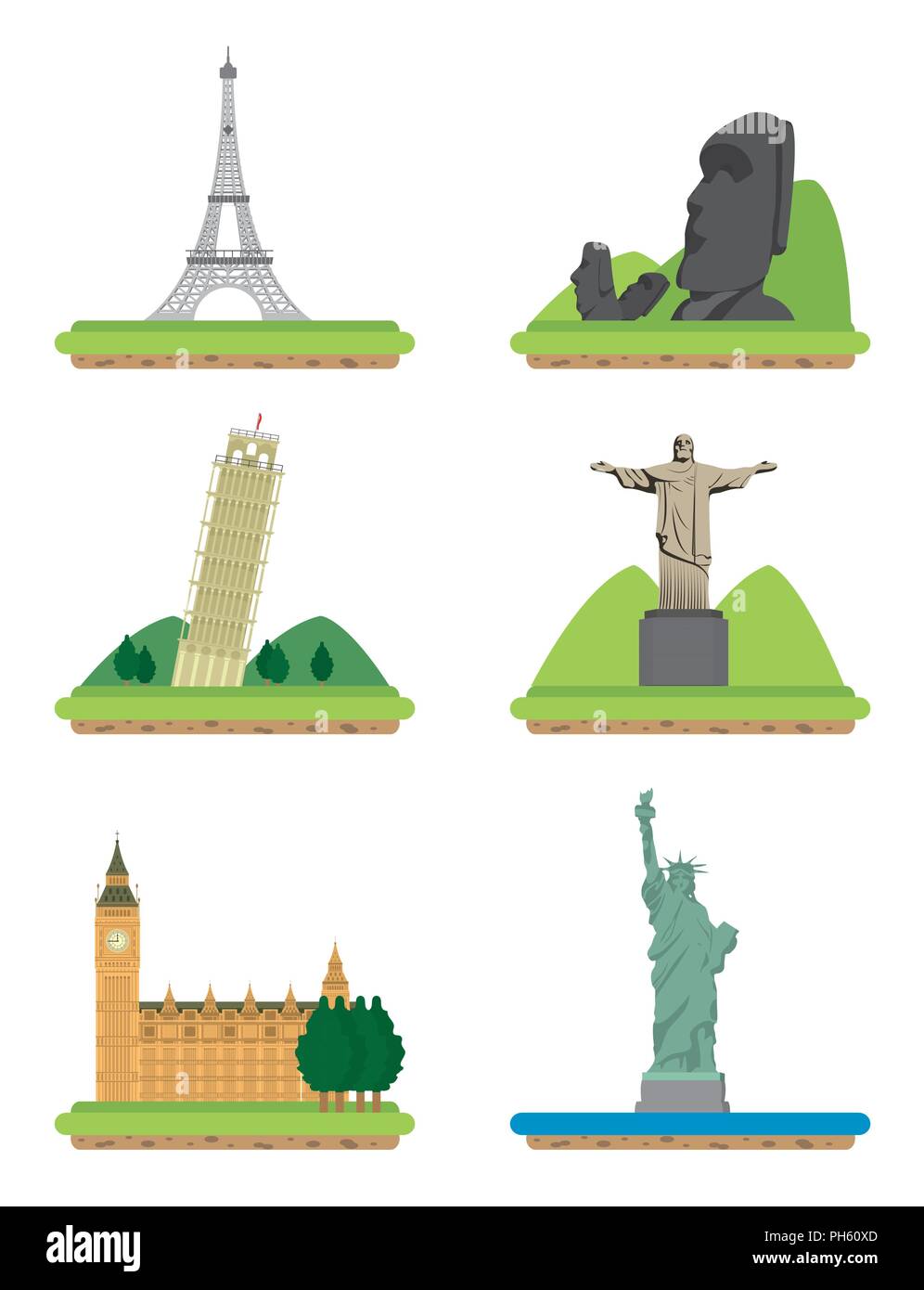 Clock tower monuments Stock Vector Images - Alamy