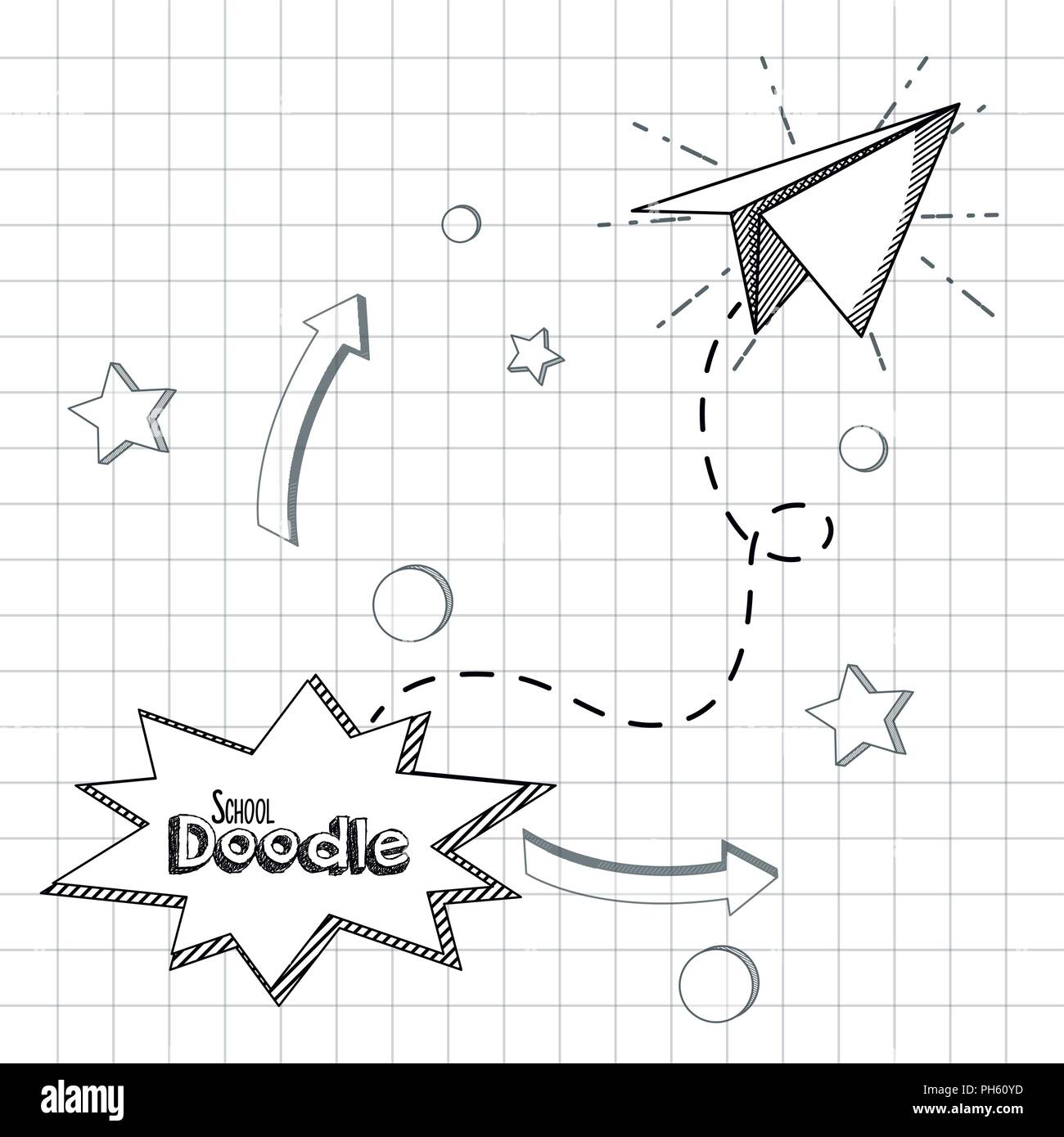 School supplies doodle Stock Vector Image & Art - Alamy