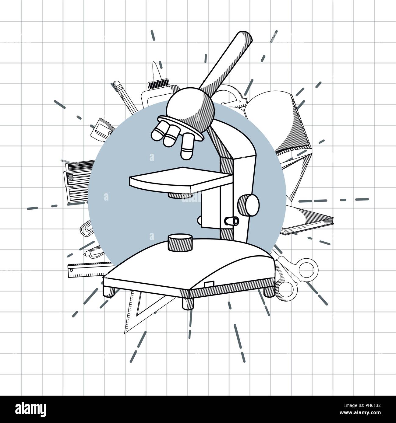 Cartoon scissors school tool graphic Stock Vector Images - Alamy