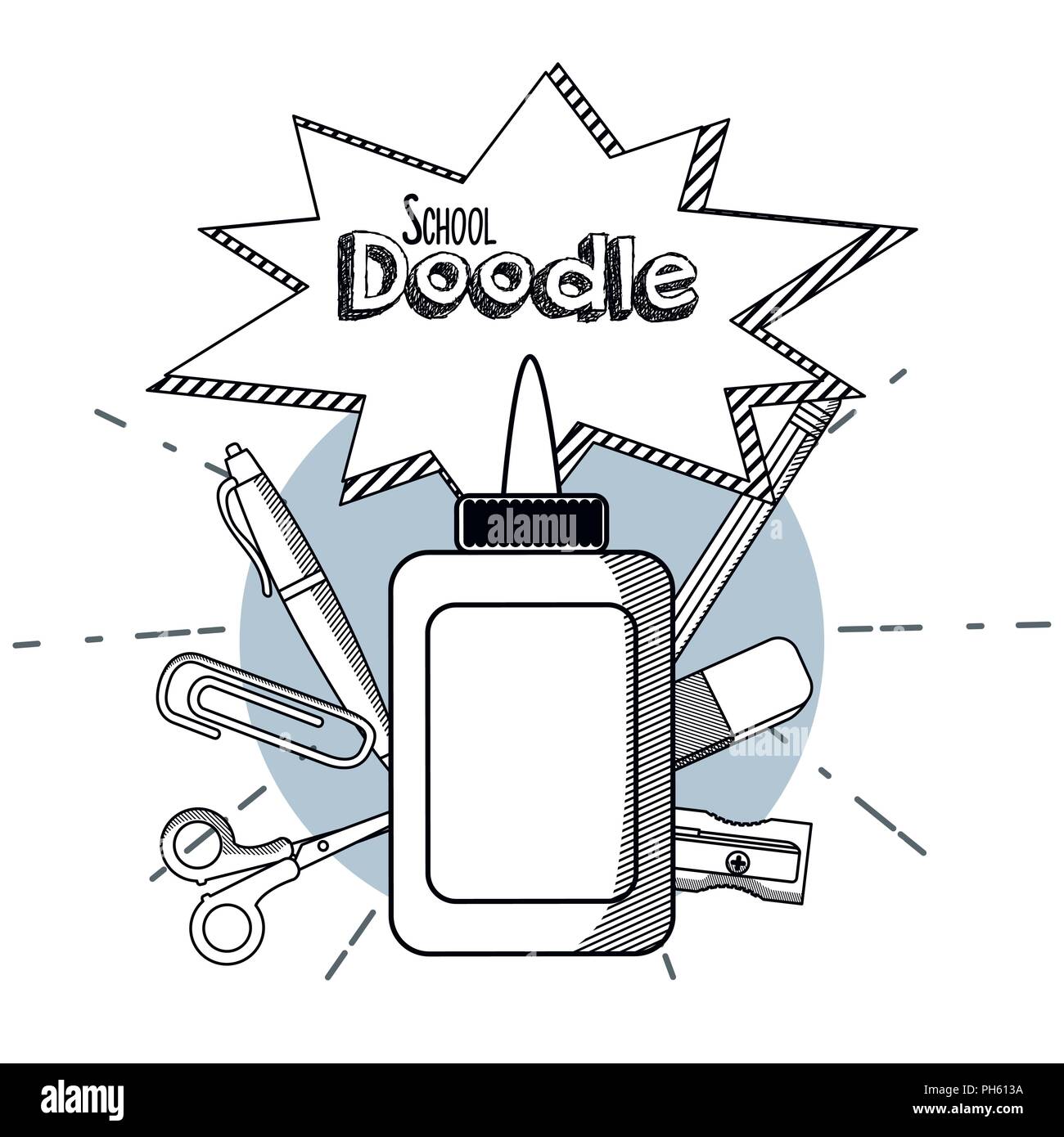 School supplies doodle Stock Vector Image & Art - Alamy