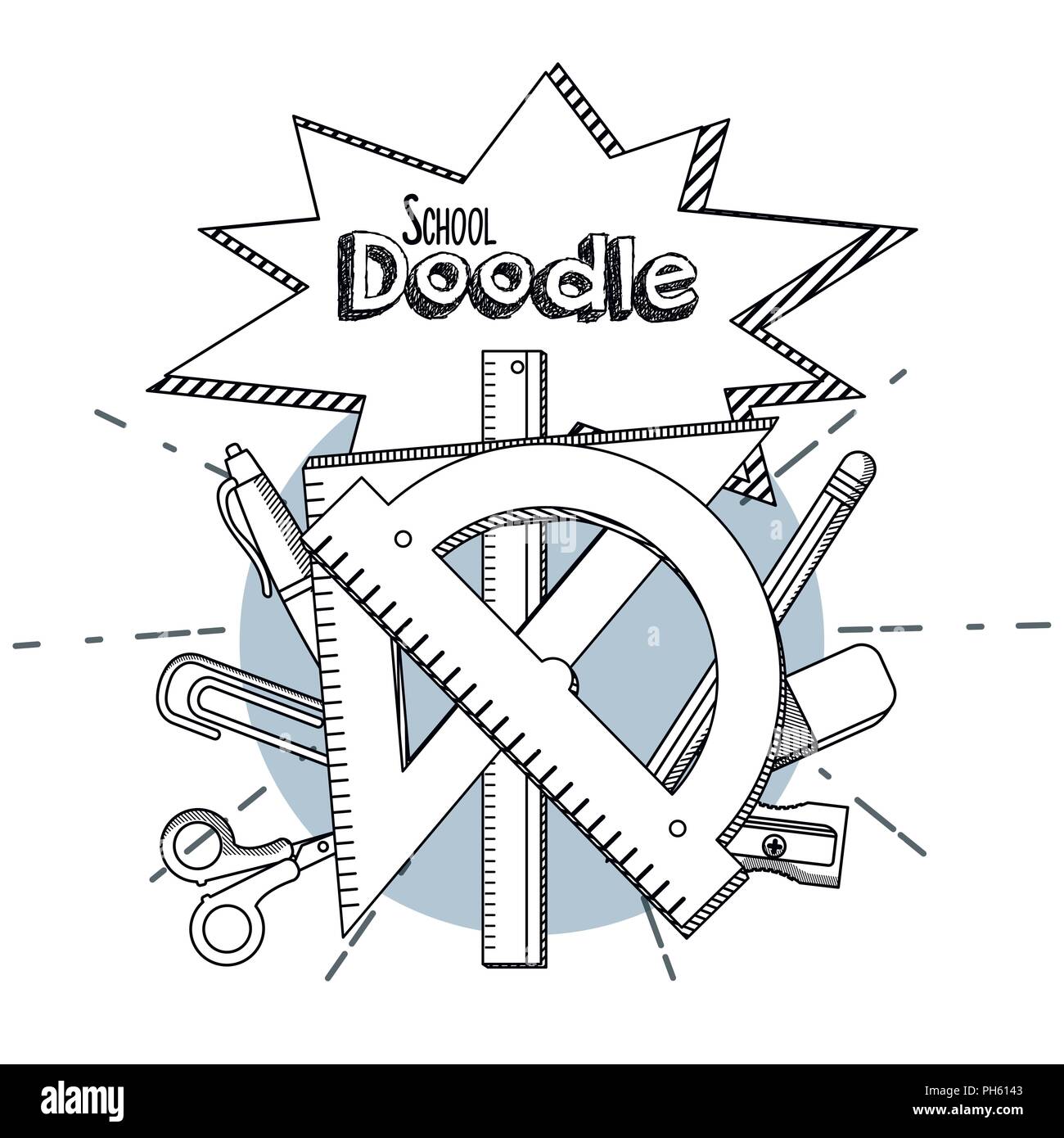 School supplies doodle Stock Vector Image & Art - Alamy