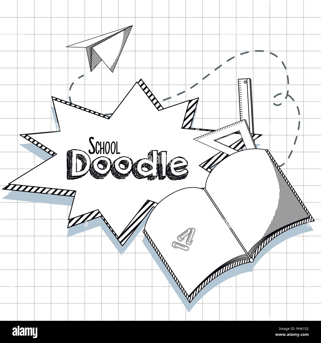 School supplies doodle Stock Vector Image & Art - Alamy