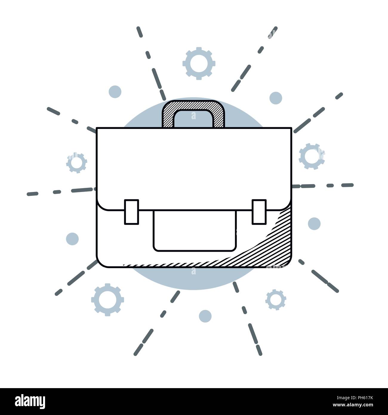 Drawing baggage travel business handle Cut Out Stock Images & Pictures ...