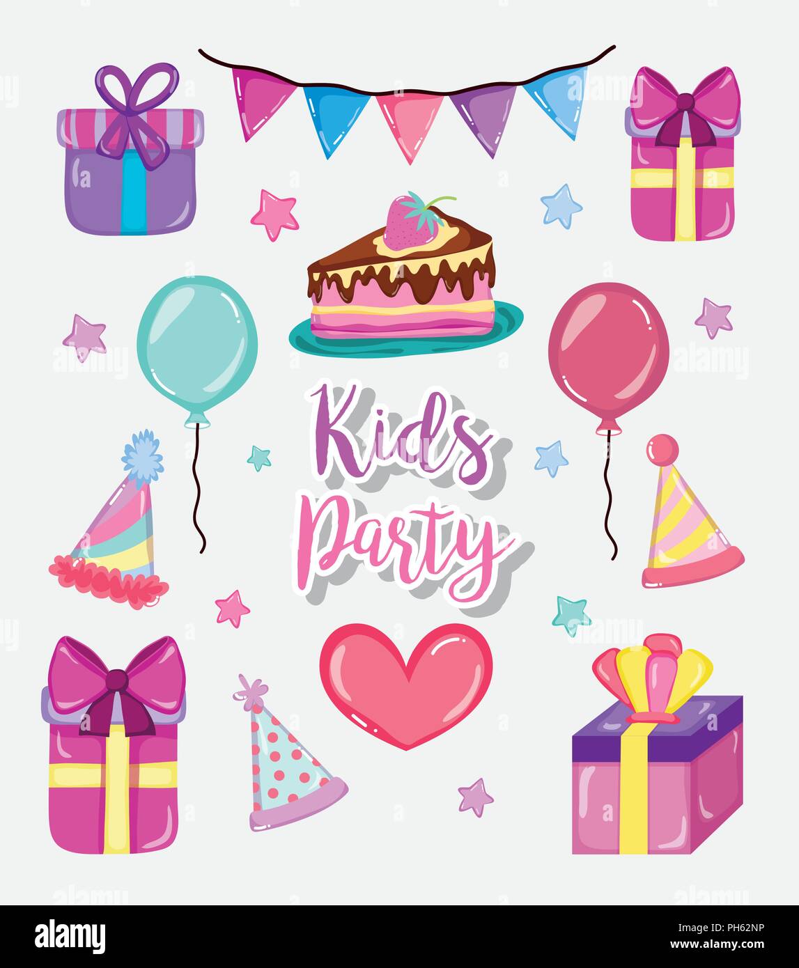 Kids party cartoon Stock Vector Image & Art - Alamy