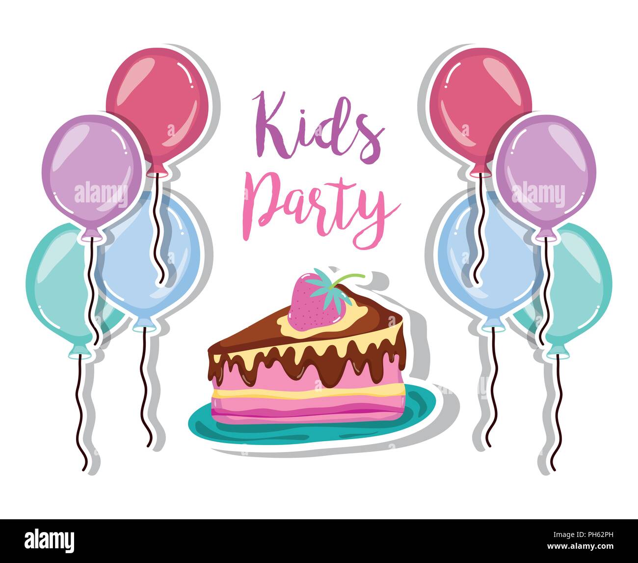 Kids party cartoon Stock Vector Image & Art - Alamy