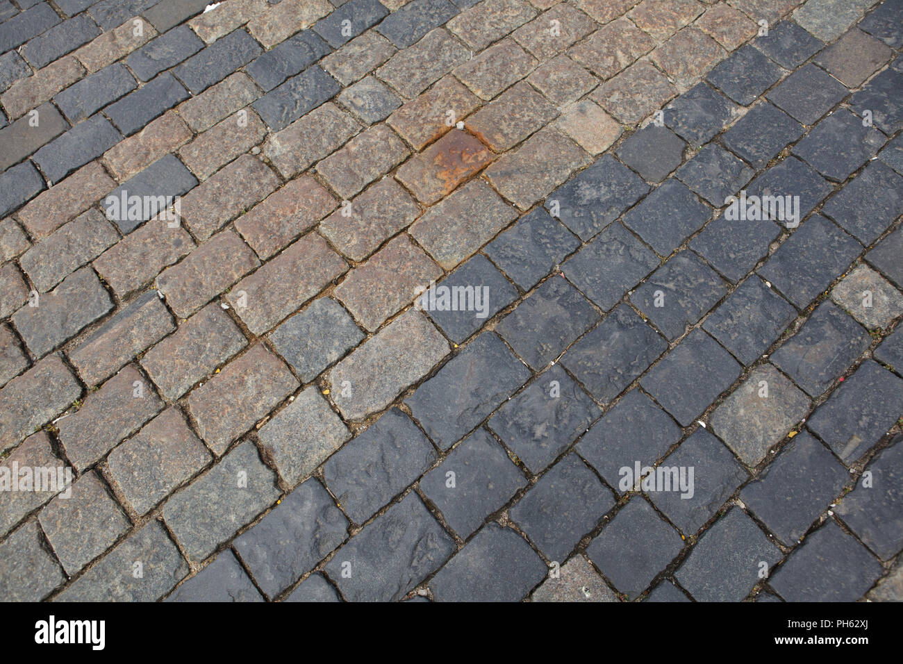 Cobblestones detail stone pavement paving stones hi-res stock ...