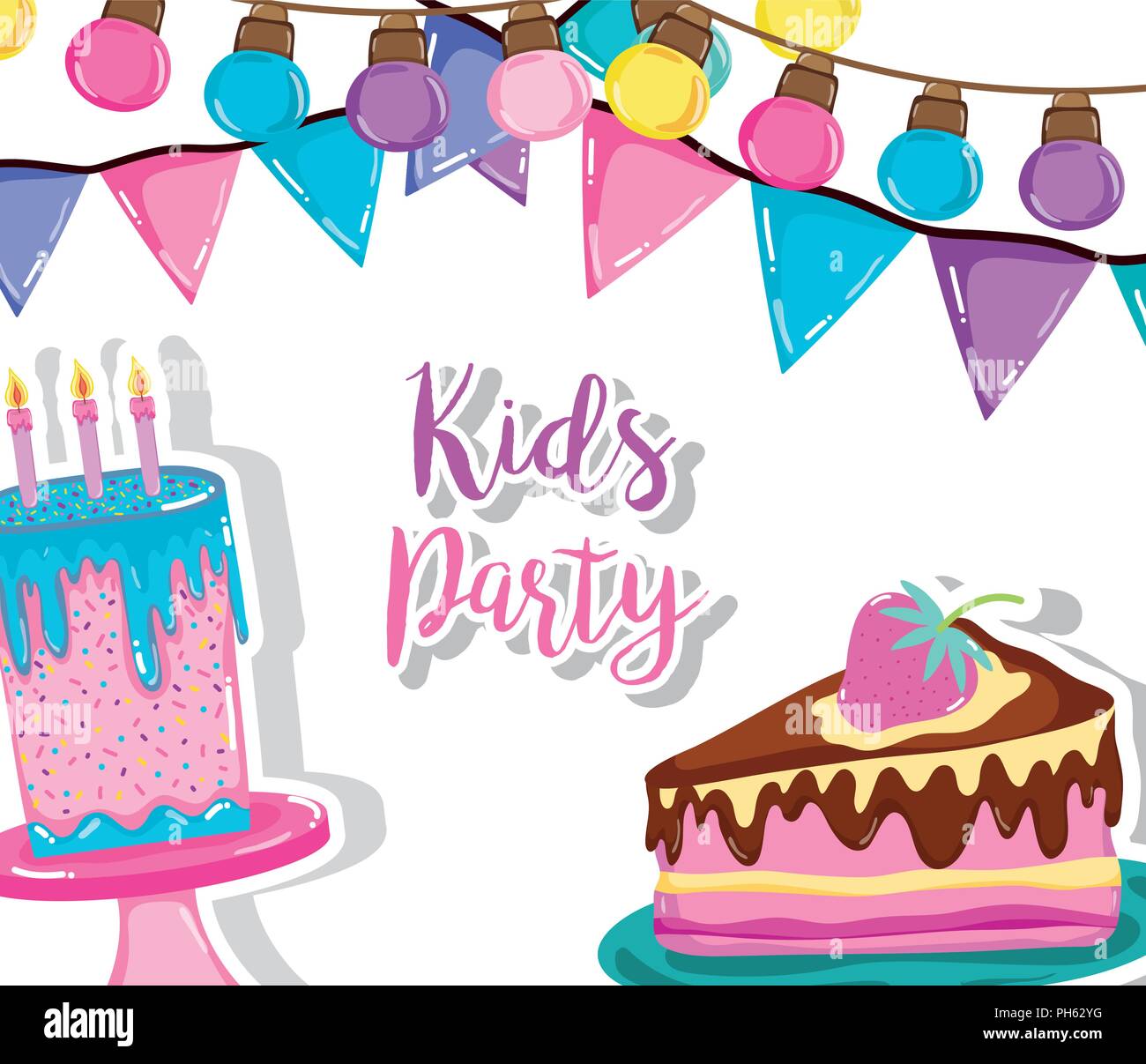 Kids party cartoon Stock Vector Image & Art - Alamy