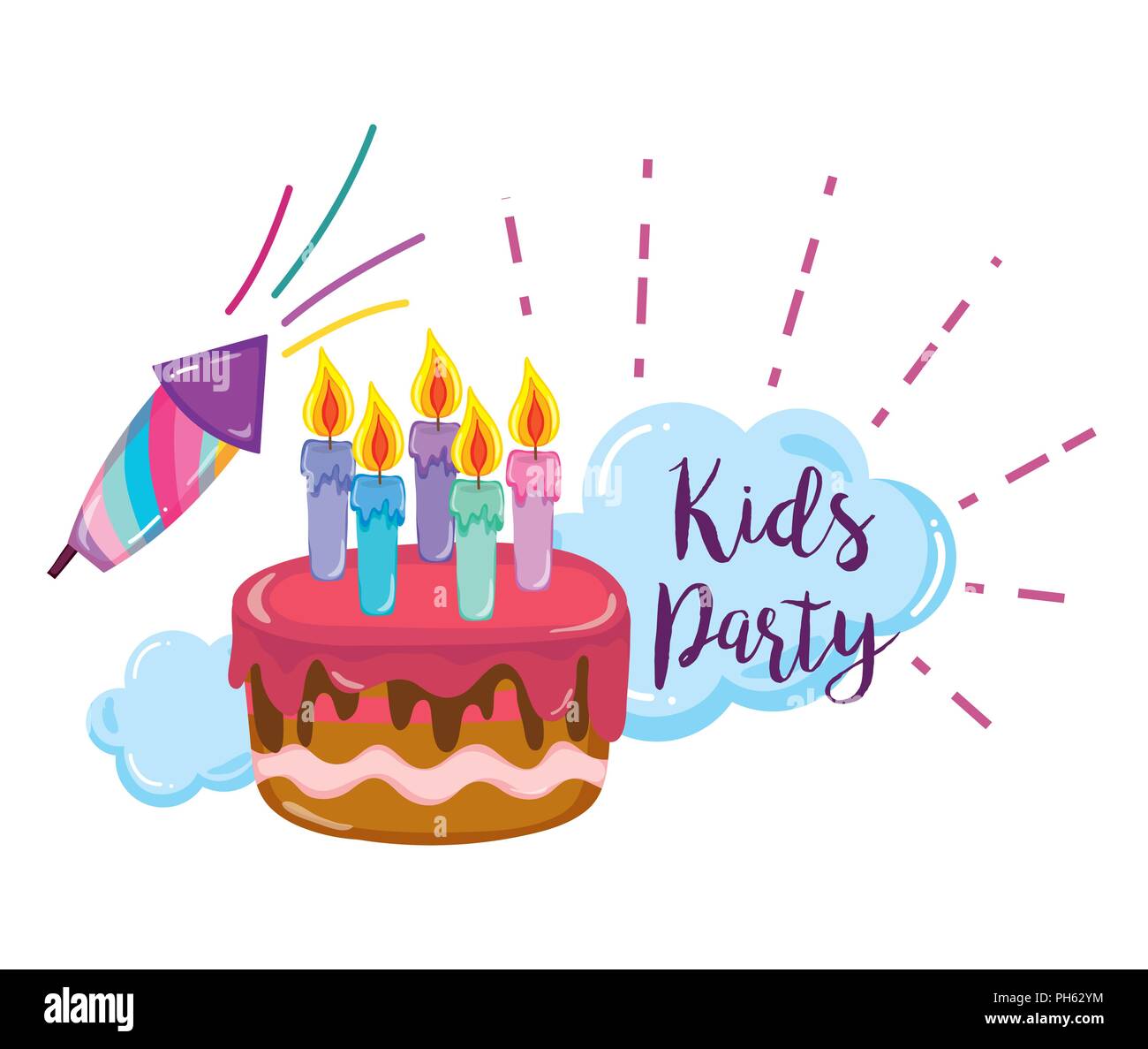 Kids party cartoon Stock Vector Image & Art - Alamy