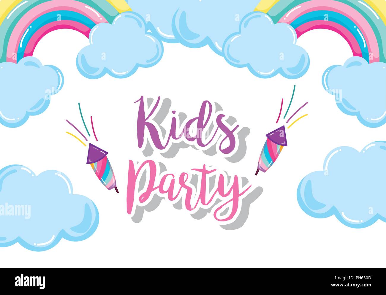 Kids party cartoon Stock Vector Image & Art - Alamy