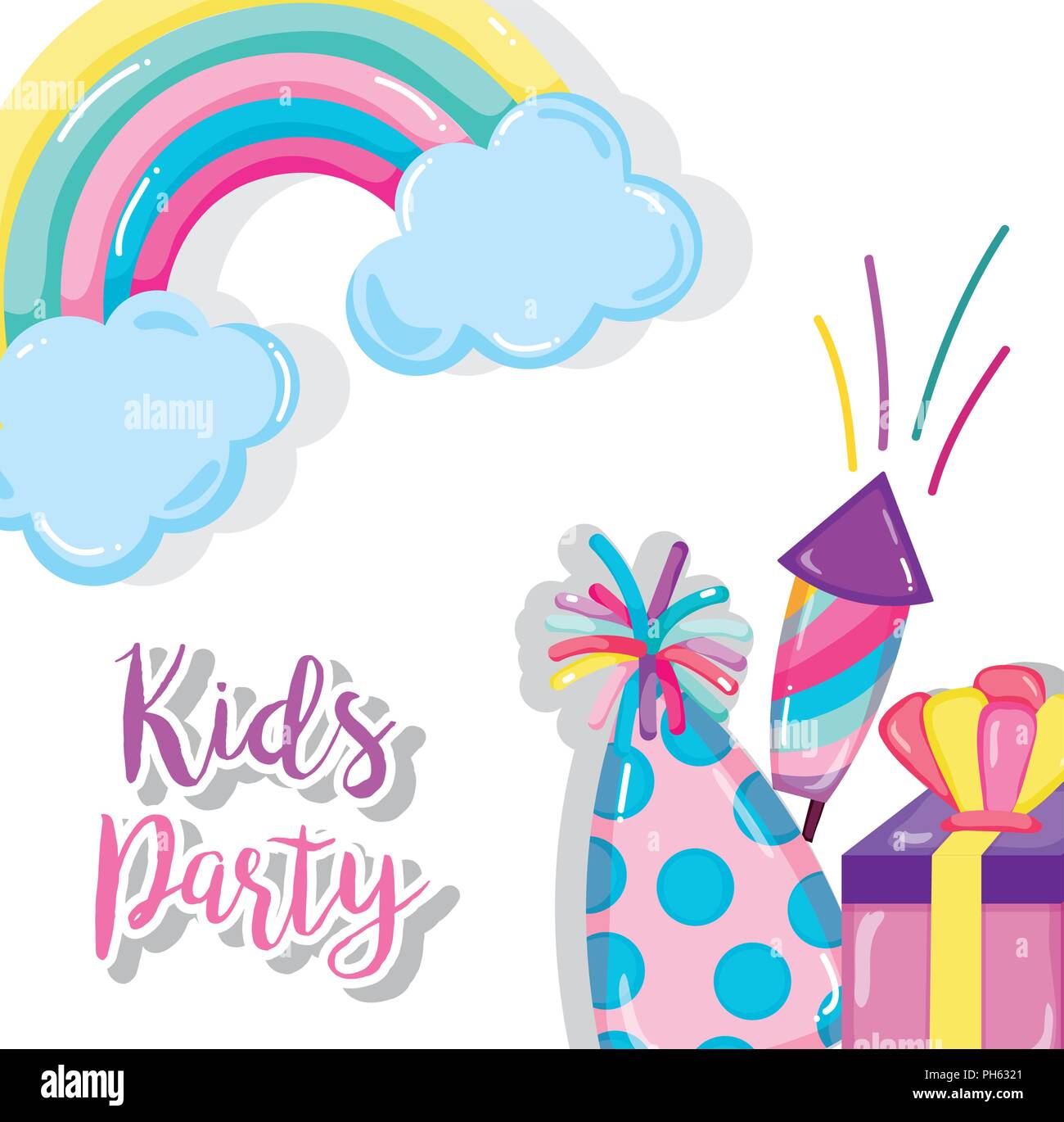 Kids party cartoon Stock Vector Image & Art - Alamy