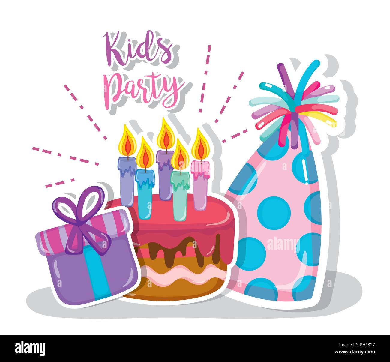 Kids party cartoon Stock Vector Image & Art - Alamy