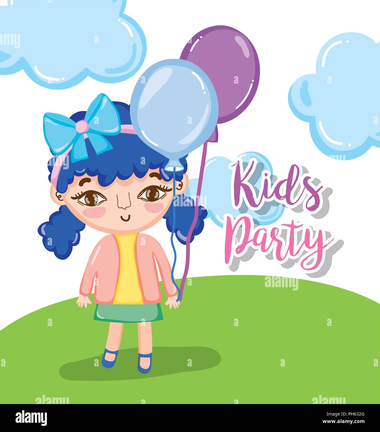 Kids party cartoons Stock Vector Image & Art - Alamy
