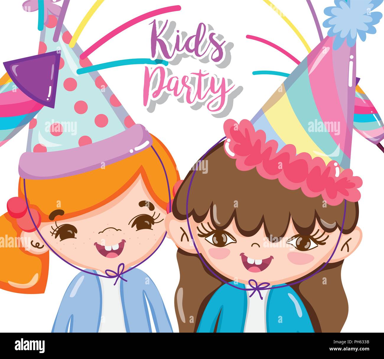 Kids party cartoons Stock Vector Image & Art - Alamy