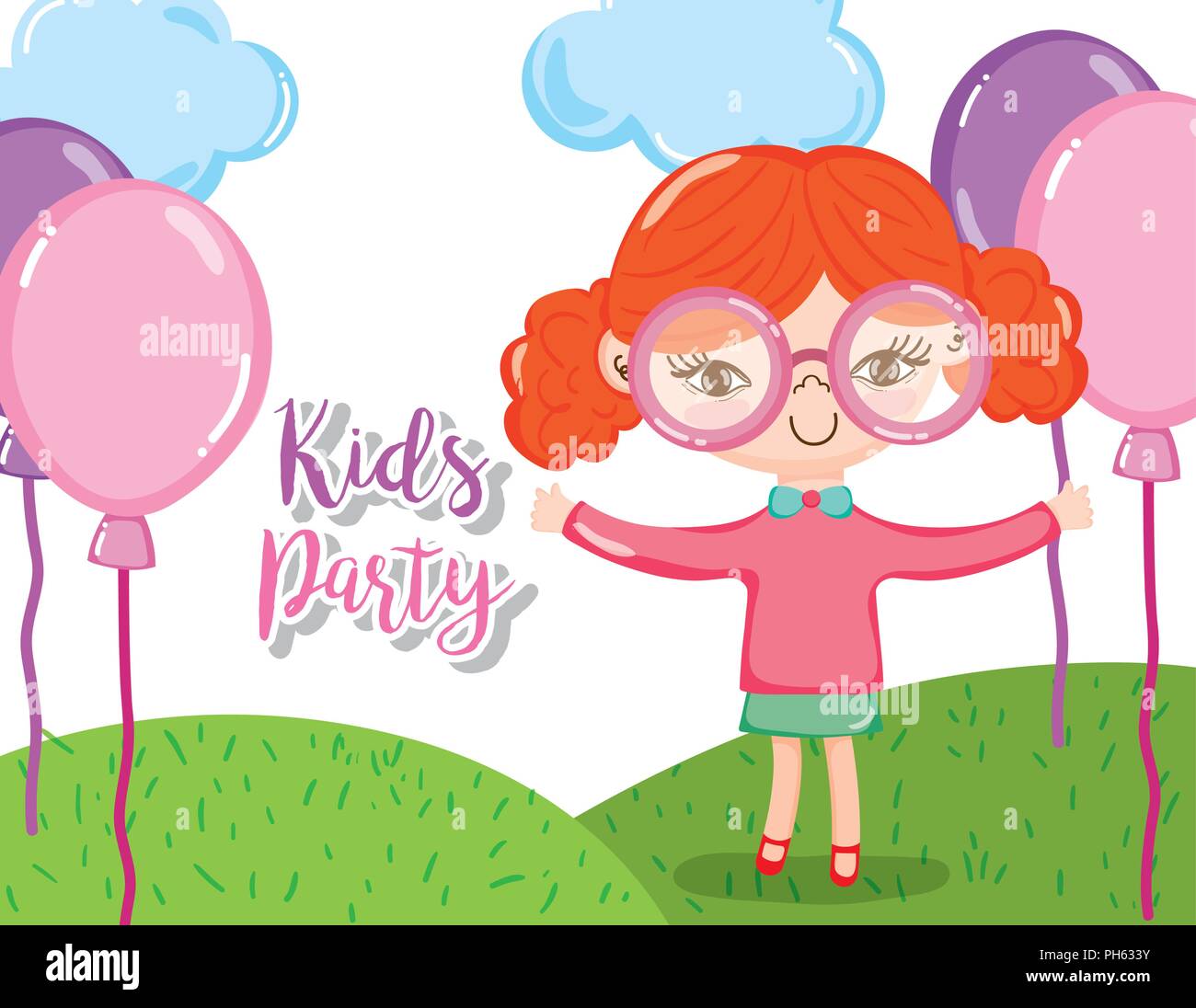 Kids party cartoons Stock Vector Image & Art - Alamy
