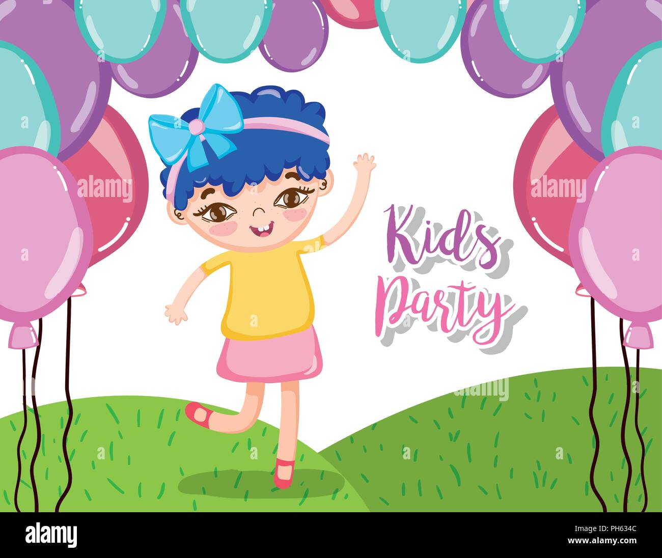 Kids party cartoons Stock Vector Image & Art - Alamy