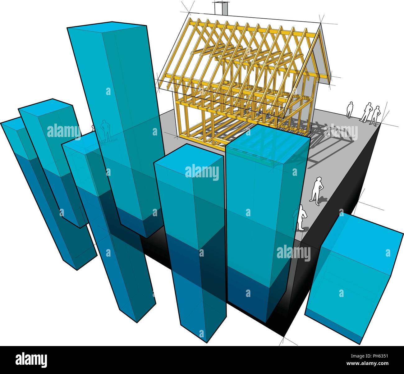 Rising roof Stock Vector Images - Alamy