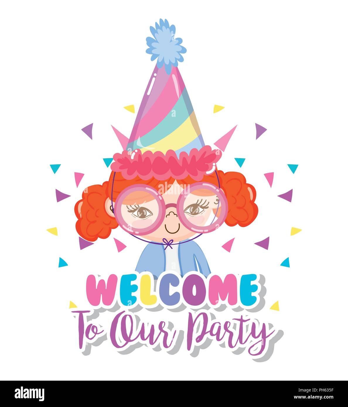 Welcome to our party Stock Vector Image & Art - Alamy