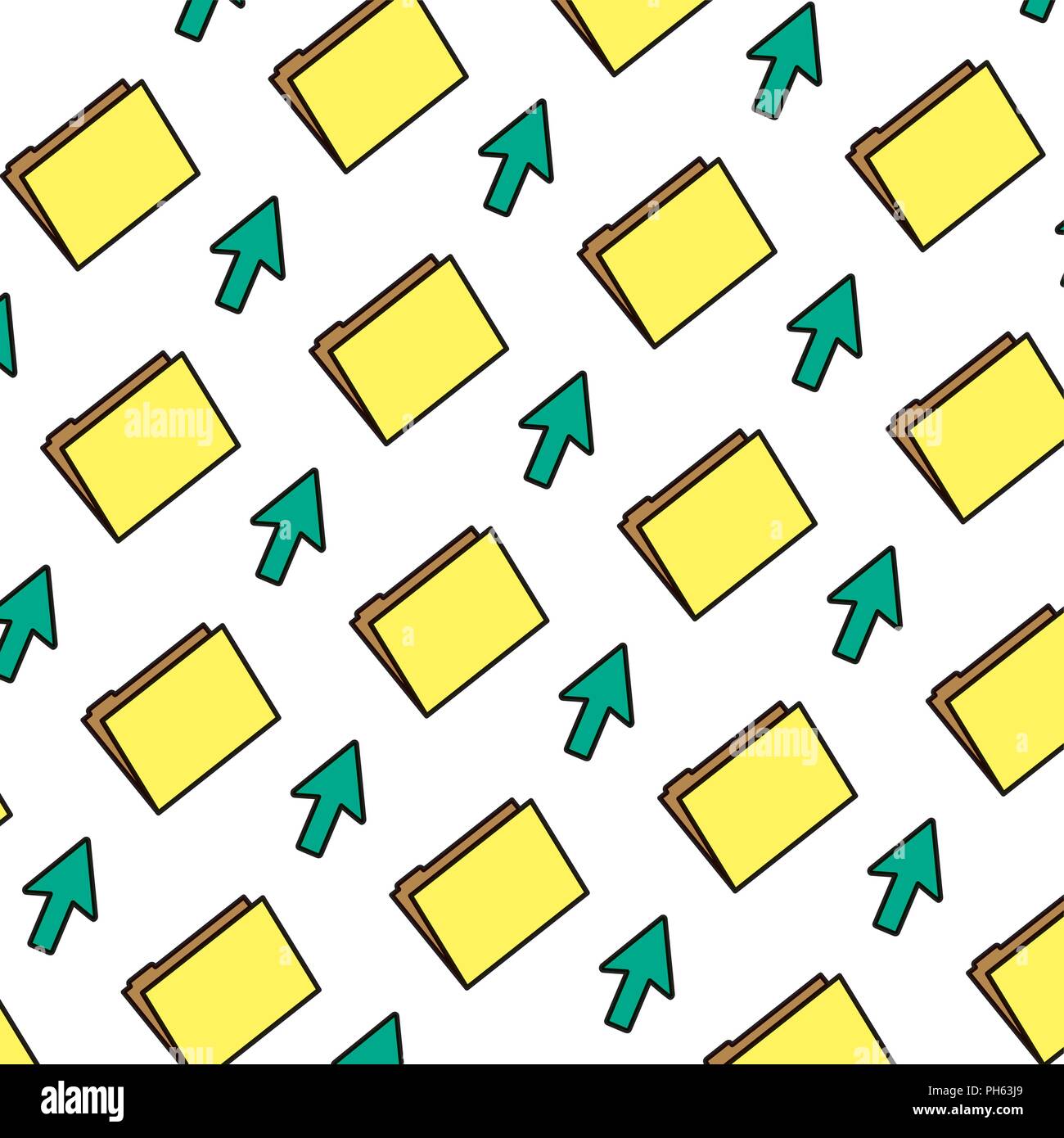 color folder file with arrow cursor background Stock Vector Image & Art ...