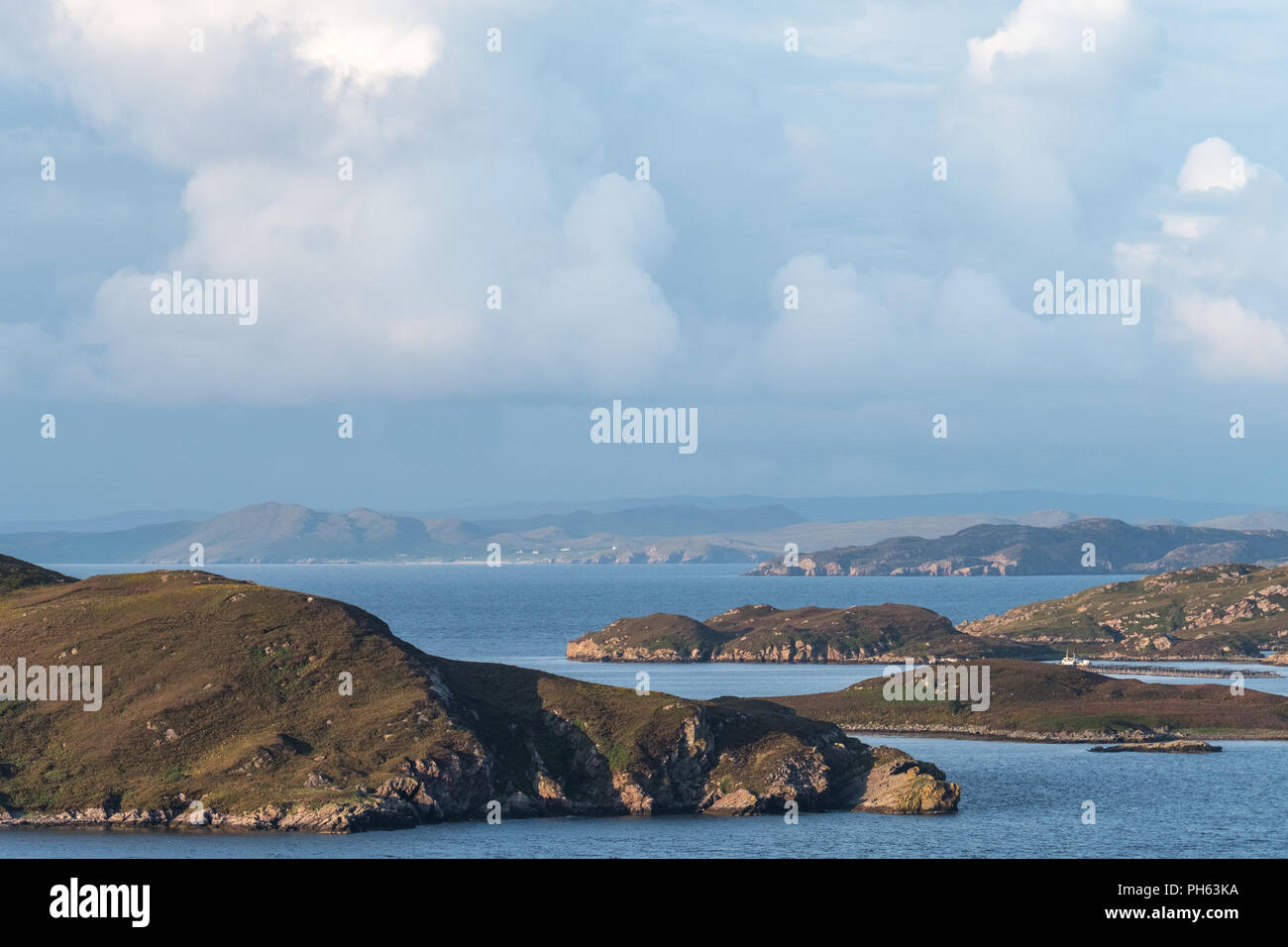 View of the largely uninhabited Scottish islands known as the Summer ...