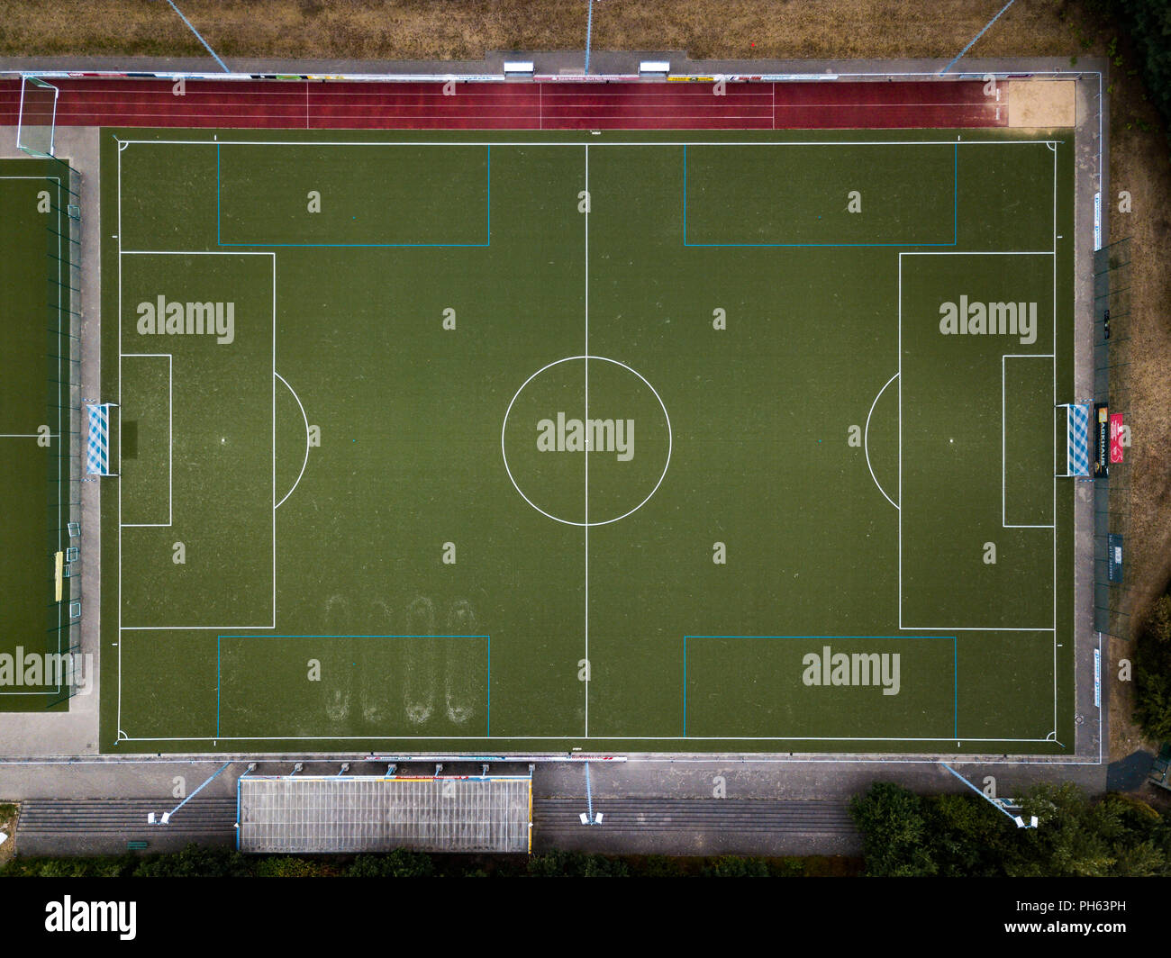 Aerial view of a soccer field in Germany Stock Photo - Alamy